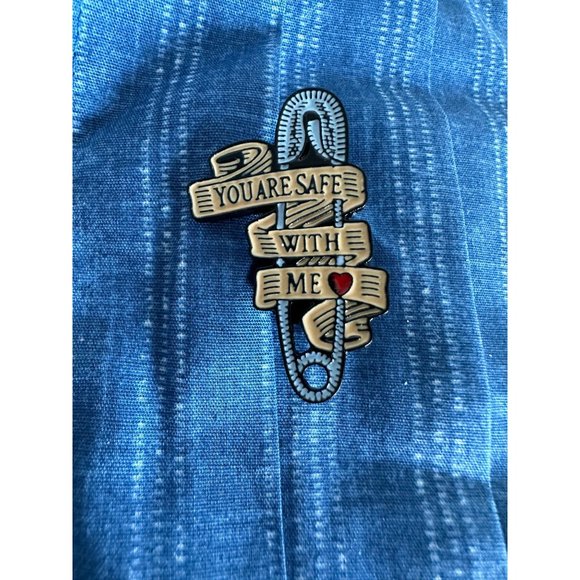 YOURE SAFE WITH ME | Jewelry | Youre Safe With Me Safety Enamel Lapel ...